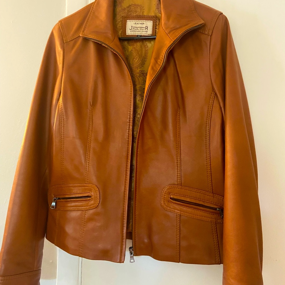 Genuine Moroccan Leather Brown Jacket. - Gem